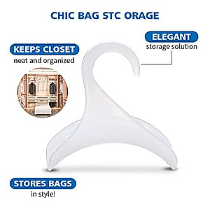 Purse Hanger Hook Bag Rack Holder - Handbag Hanger Organizer Storage - Over The Closet Rod Hanger for Storing and Organizing Purses | Backpacks |Satchels | Crossovers | Handbags | Tote（4 Pack）