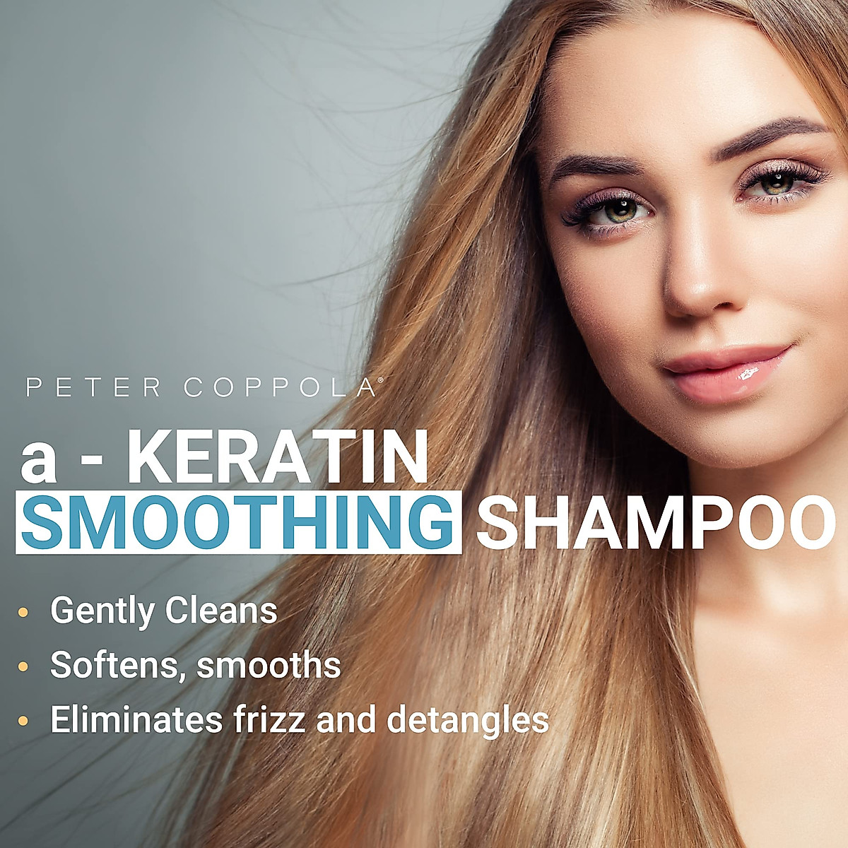 Peter Coppola a-Keratin Smoothing Shampoo & Conditioner Set - Smooth Shiny Hair - Frizz Free Hair - Healthy Strong Hair (24 Fl Oz)
