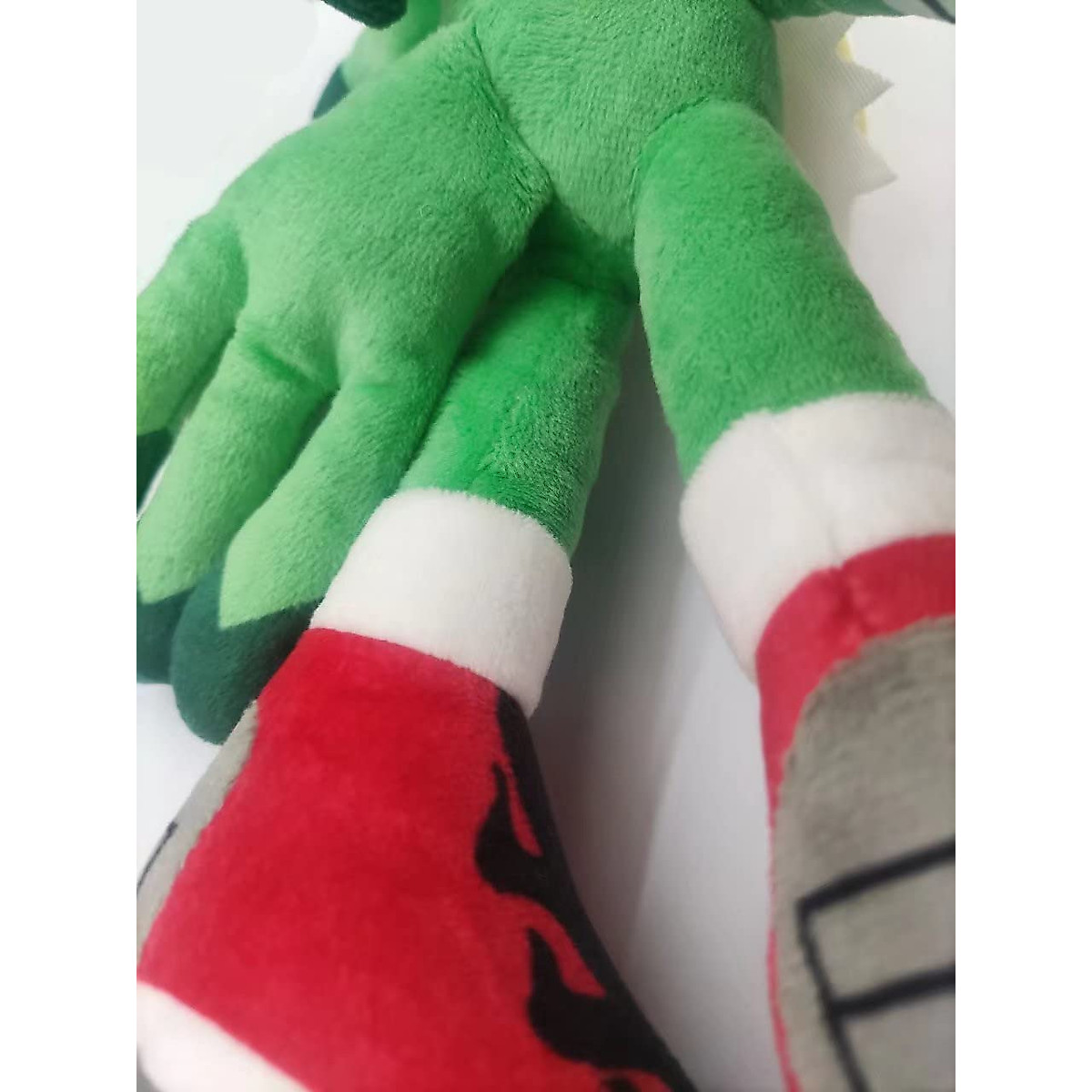 30cm/11.8inch Blood Sonic.exe Plush Toy, Evil Sonic Stuffed Plush Doll, Dark Sonic Plush, from Popular Sonic Games, Green Sonic Toys for Birthday Gifts Game Fan