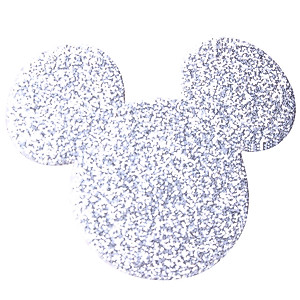 CHCN 100 pcs 1.5inche Mickey Mouse Theme Confetti Silver Glitter & Baby Blue Minnie Mouse Mickey Inspired Confetti for Boy Birthday Party Bridal Shower Festival Theme Party Decorations Supplies