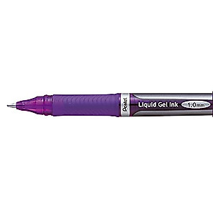 Pentel Liquid Gel Pen, Refillable, 1.0mm, Violet Barrel/Ink (PENBL60V)