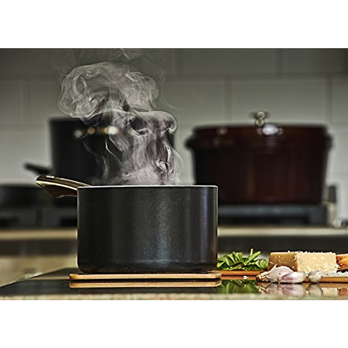 Epicurean Trivet, 7-Inch by 7-Inch, Natural/Black