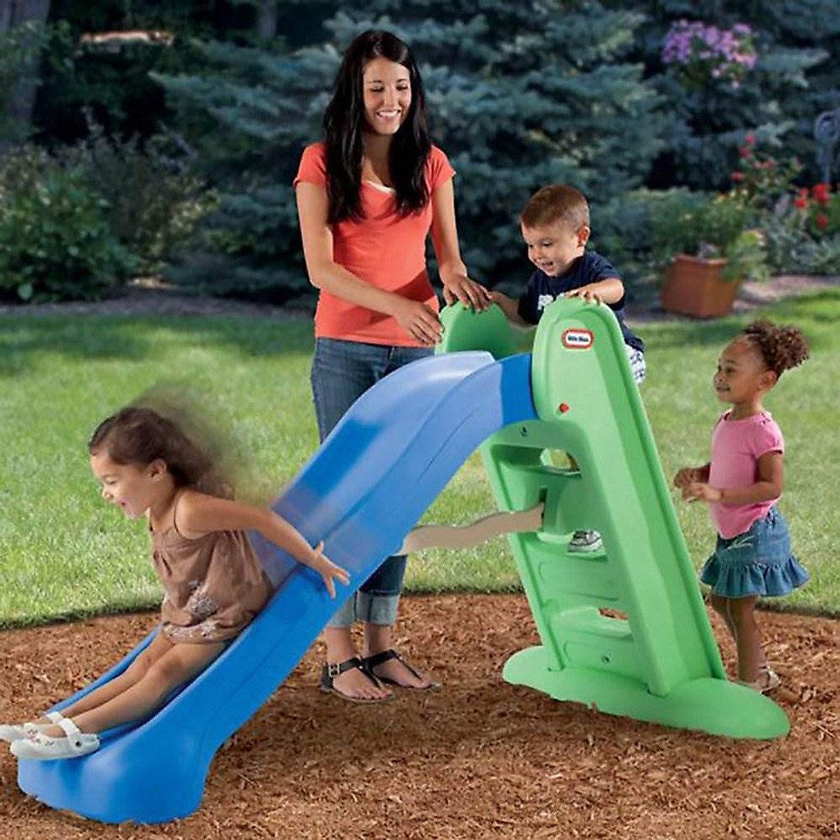 Little Tikes Easy Store Large Slide , Blue/Green