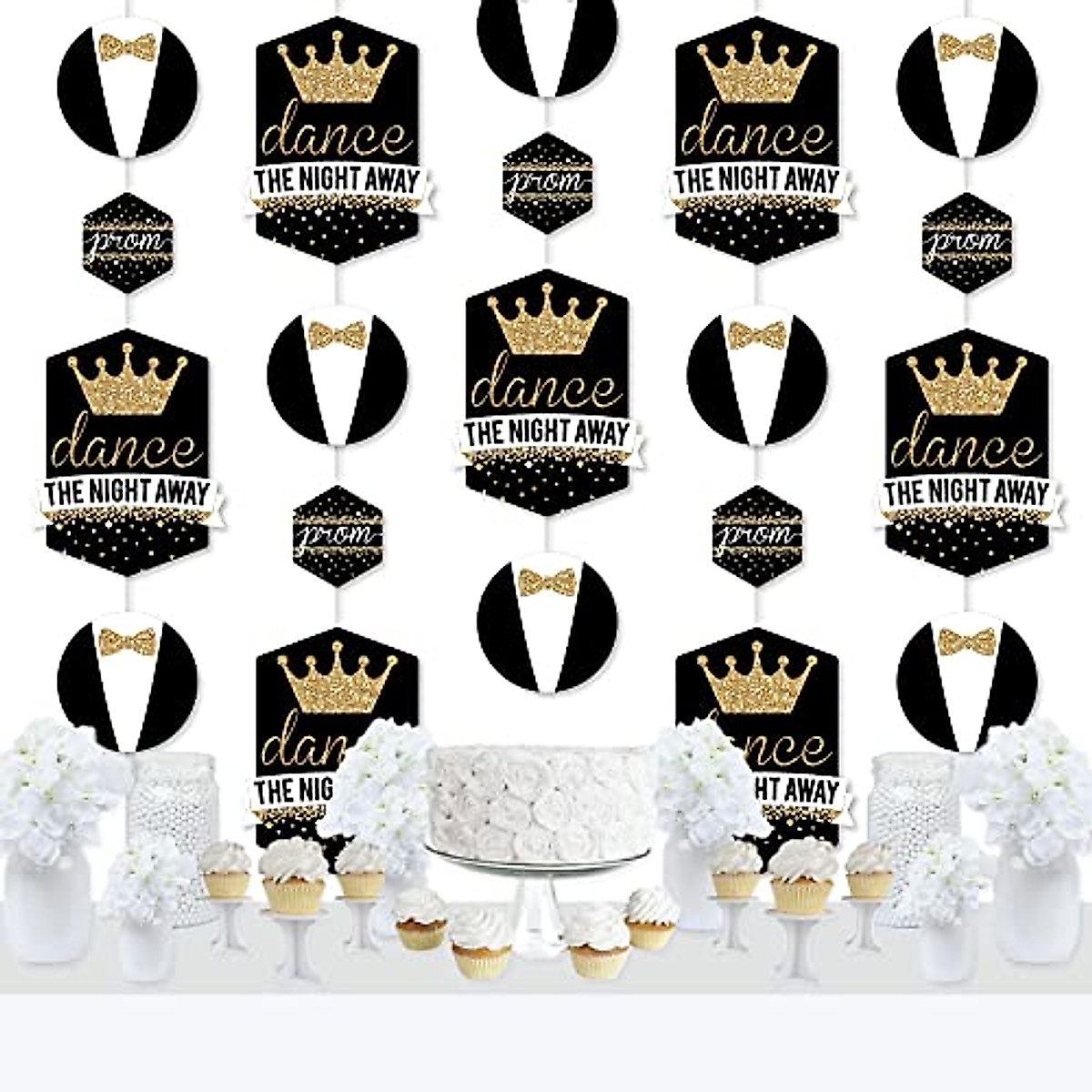 Big Dot of Happiness Prom - Prom Night Party DIY Dangler Backdrop - Hanging Vertical Decorations - 30 Pieces