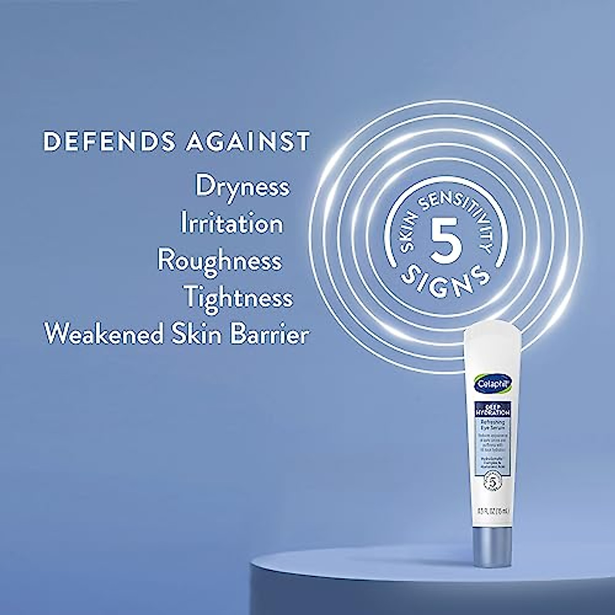 Cetaphil Deep Hydration Refreshing Eye Serum, 0.5 fl oz, 48Hr Hydrating Under Eye Cream to Reduce the Appearance of Dark Circles, With Hyaluronic Acid, Vitamin E & B5 (Packaging May Vary)