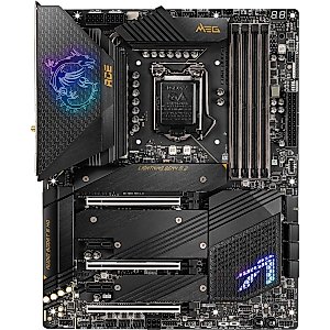 MSI MEG Z590 ACE Gaming Motherboard (ATX, 11th/10th Gen Intel Core, LGA 1200 Socket, SLI/CFX, DDR4, PCIe 4, M.2 Slots, USB 3.2 Gen 2, Wi-Fi 6E, Mystic Light RGB)
