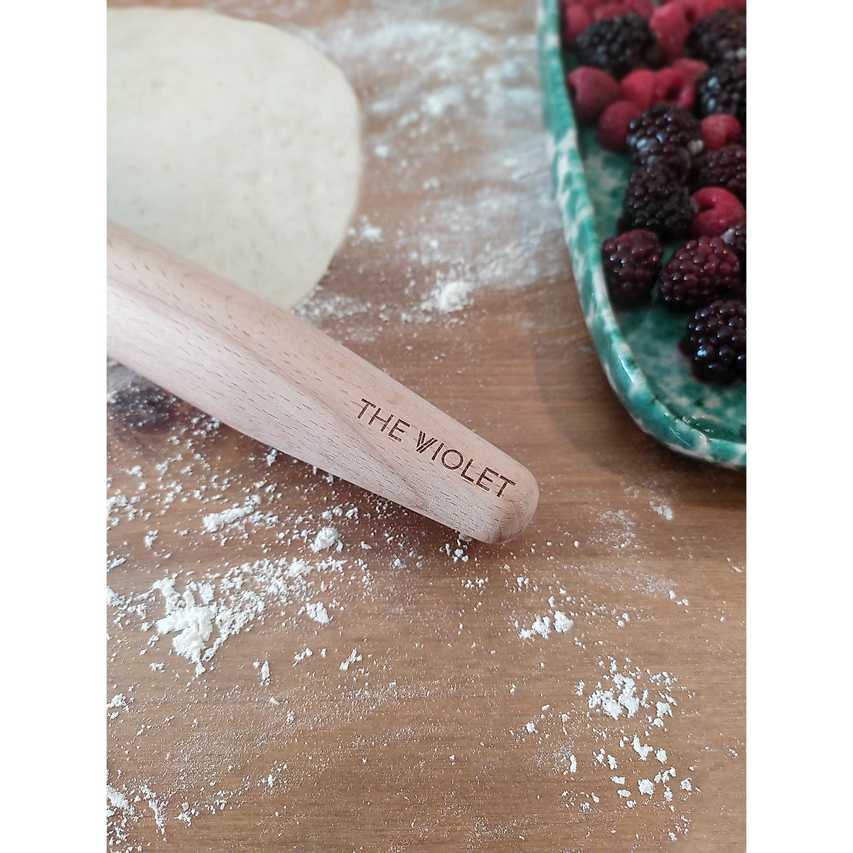 THE VIOLET Wooden French Rolling Pins for Baking, Fondant, Pasta, Dough, Pastry, Pizza, Cookies, Wood Rolling Pin, 17" Tapered Design - Essential Kitchen Tools (French 17 Inch)
