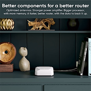 Wyze AX3000 Dual-Band Wi-Fi 6 Mesh Router System, Covers up to 1500 Sq. Ft, 50+ Devices, Replaces Router and Extender, Supports Wired Backhaul, 2X 1 Gbps Ports - 1 Pack