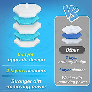 squish Disposable Toilet Brush Cleaning Kit with 16 Refills, Wall Mounted Toilet Brush with No Drilling Adhesive, Space Saving Toilet Cleaning System Kit