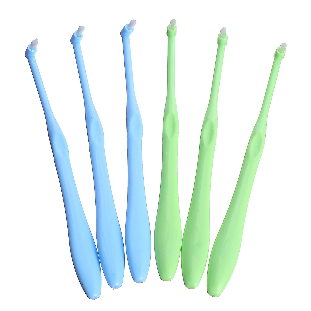 HEALLILY 6Pcs Tuft Toothbrush Tufted Brush End- Tuft Tapered Trim Toothbrush Soft Trim Wisdom Toothbrush Single Compact Interdental Interspace Brush for Detail Cleaning