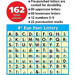 Teacher Created Resources Multi Bright Stitch Fun Font 4" Letters (TCR77177)