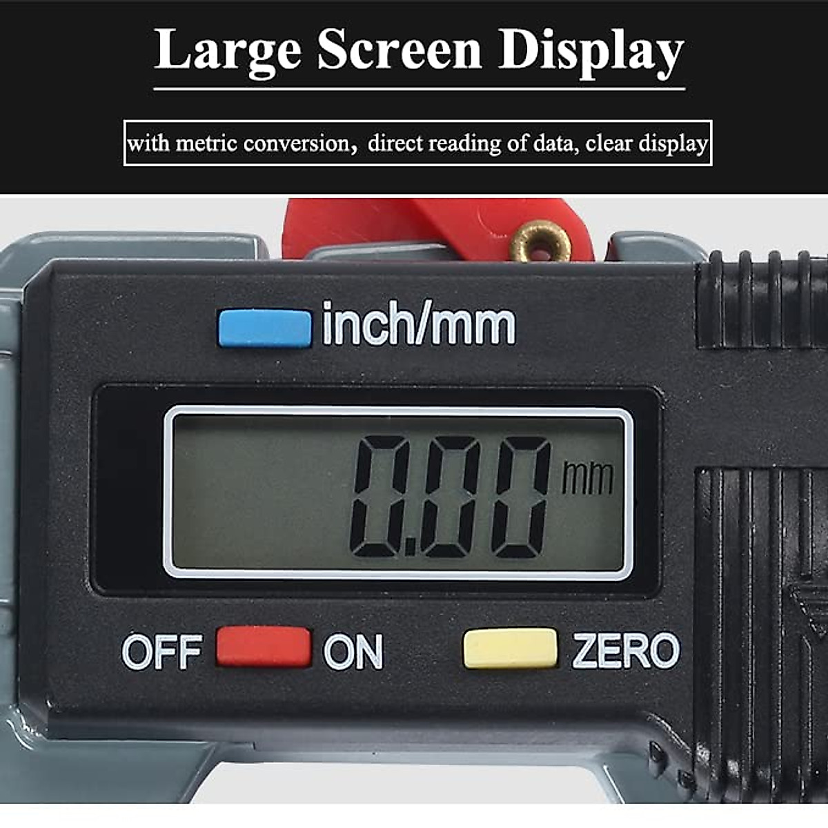 Digital Thickness Gauge, Mini Horizontal Electronic Thickness Meter Micrometer, 0-12.7mm Range, 0.02mm Accuracy, 0.01mm Resolution, for Paper, Jewelry, Pearl, Leather