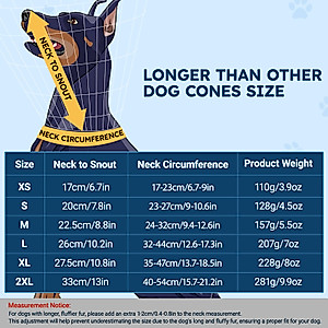 ipetstation Dog Cone Collar for Dogs After Surgery Extra Long, Adjustable Comfy Dog Elizabethan Pet Collar Cone for Large Dogs Anti-Lick Protective Wound (L (Neck Girth: 12.6-17.3in))