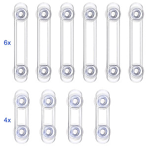 Yyinone 10pcs Baby Safety Strap Locks for Cabinets, Drawers, Fridge, Dishwasher, Toilet Seat, Closet, Oven,Trash Can, Adhesive No Drilling Child Proofing Safety Locks