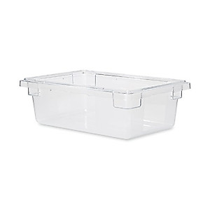 Rubbermaid Commercial Products,Polycarbonate Food Storage Box/Tote for Restaurant/Kitchen/Cafeteria, 3.5 Gallon, Clear (FG330900CLR) (Pack of 2)