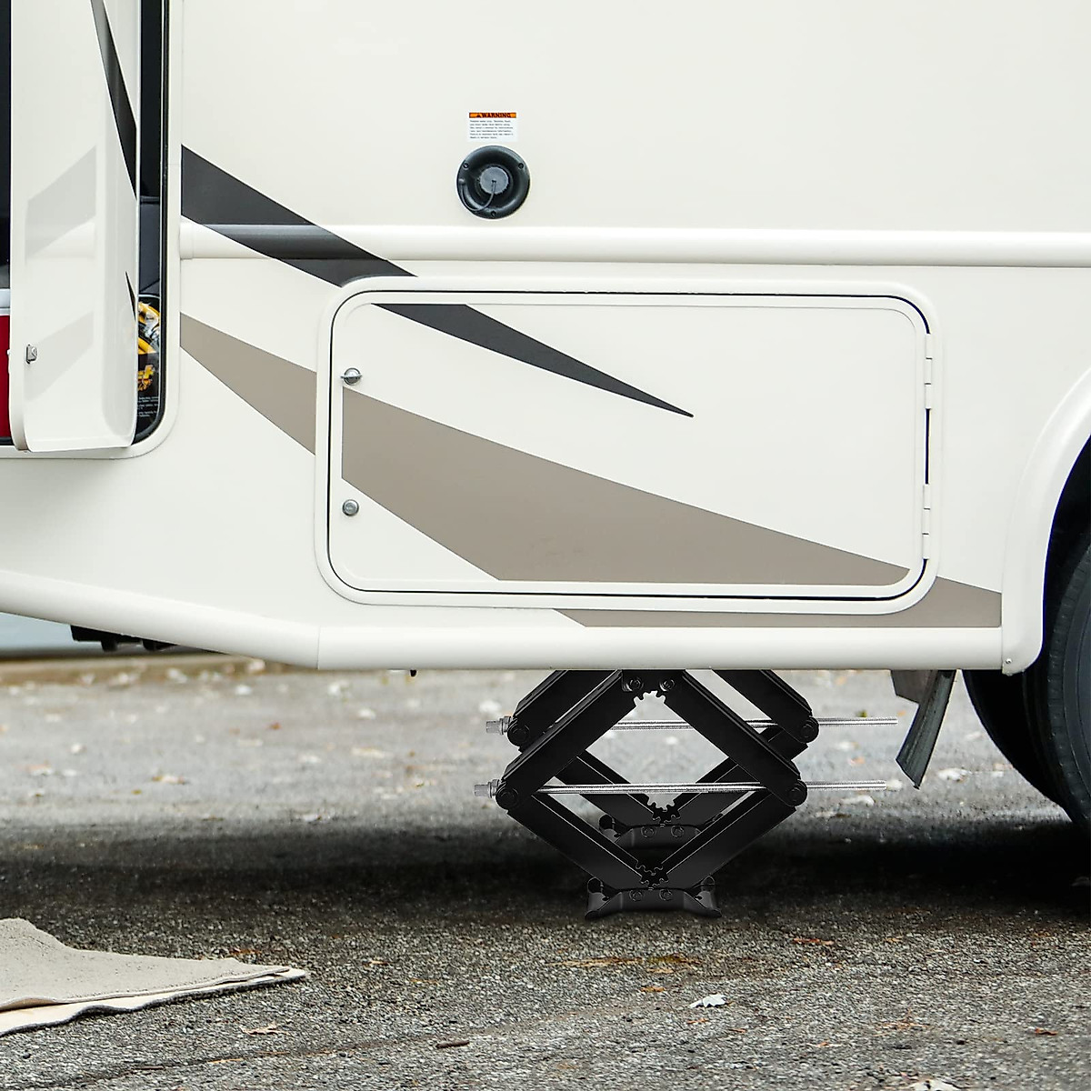 Weize RV Trailer Camper Stabilizer Leveling Scissor Jacks with Handle-24-7500lbs - Set of 4