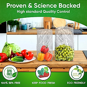 Reusable Vegetable Produce Bags by Produce Pouch – Keeps Fruit, Vegetable, Herbs Fresh Longer, Prevent Food Waste - BPA and Lead-Free Produce Saver Storage Green Bag - Set Of 30 w/Twist-Ties