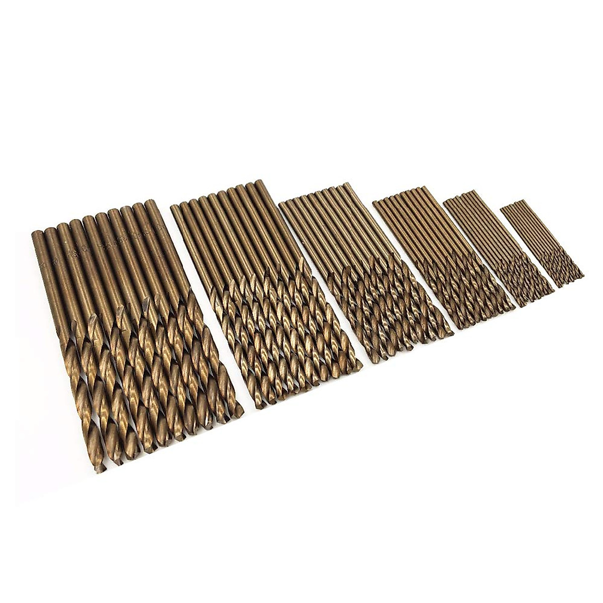 60pcs (1/16"-9/64"), M35 Cobalt Drill Bits