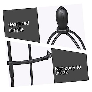 Happyyami 1 Set European Gardening Plant Stand Plant Supports Pergola Brackets Climbing Trellis for Plants Outdoor Plant Support Trellis Plant Support Rack Black Balcony Mountain Rose Flower