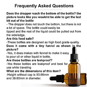 Nylea 12 Pack Essential Oil Dropper Bottles - Round Boston Empty Refillable Amber Bottle with Glass Dropper for Liquid Aromatherapy Fragrance Lot - (2 oz) 60ml