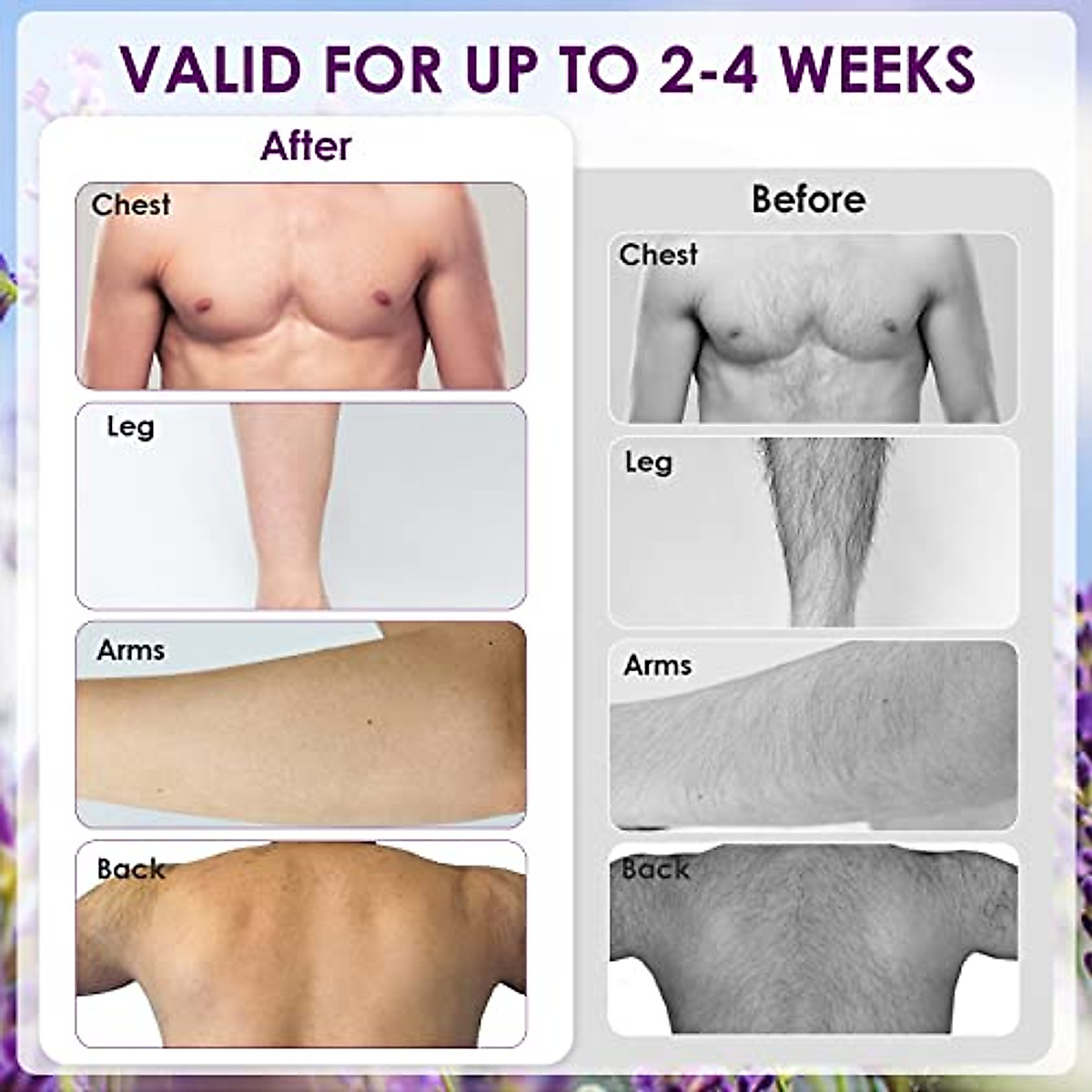 Xaninp Roll on Wax,Wax Cartridge for Hair Removal,Wax Roller Refill for Arms Legs Hands Toes Back Chest Heated Roller Kit 3.52 Ounce (4 pack)