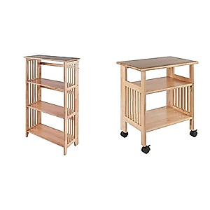 Winsome Wood Mission Shelving, Natural & Wood Mission Home Office, Natural
