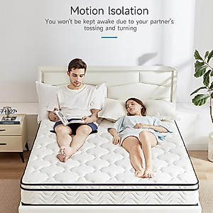 ONBRILL Twin Size Mattress, 10 Inch Hybrid Mattress with Gel Memory Foam,Non-Fiberglass, Medium Firm Soft and Comfort White Mattress,CertiPUR-US