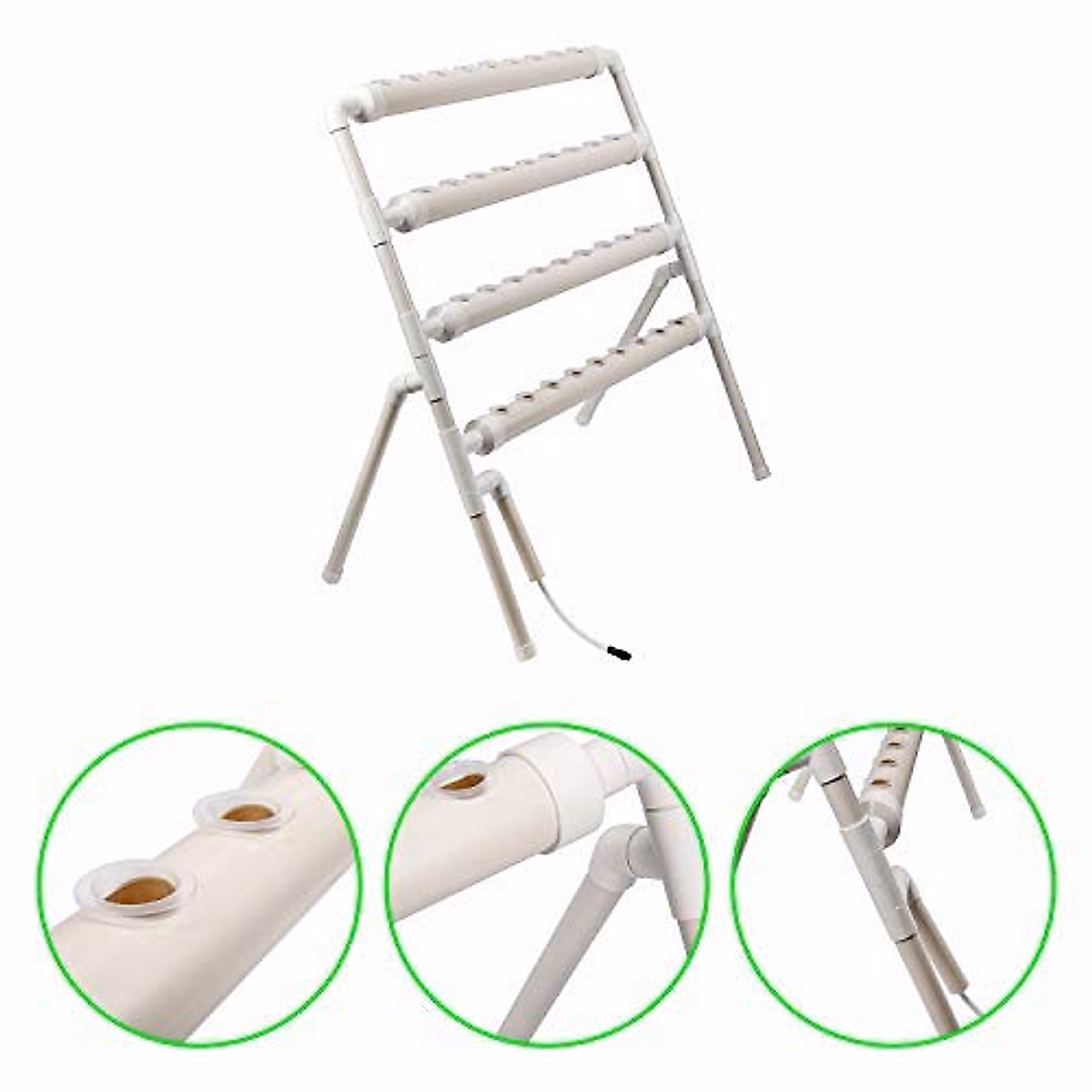 HYDDNice Hydroponic Grow Kit 4 Layers 36 Plant Sites Garden Planting System Hydroponic Growing System Water Culture Garden Plant System Garden Vegetable Planting Tool