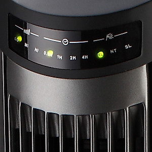 Simple Deluxe 32 Inch Electric Oscillating Tower Fan with Remote Control for Indoor, Bedroom and Home Office, Black