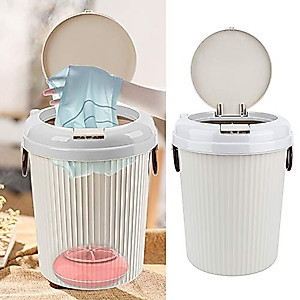 Portable Desktop Mini Semi-Slope Shape Laundry Washer, 8L 18W Electric Washing Machine, for Home Use Wash Underwear Office, Travel Baby Clothes(Pink)