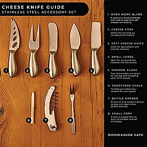 Premium Oval Charcuterie Board Cheese Board Set: Acacia Wood, Stainless Steel Knives - Christmas Gifts for Women, House Warming Gifts Ideas, New Home, Wedding Gifts for Couple, Bridal Shower