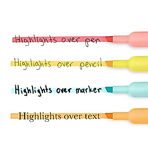 SHARPIE Tank Highlighters, Mild Pastel Colors, Assorted, Chisel Tip, 12 Count