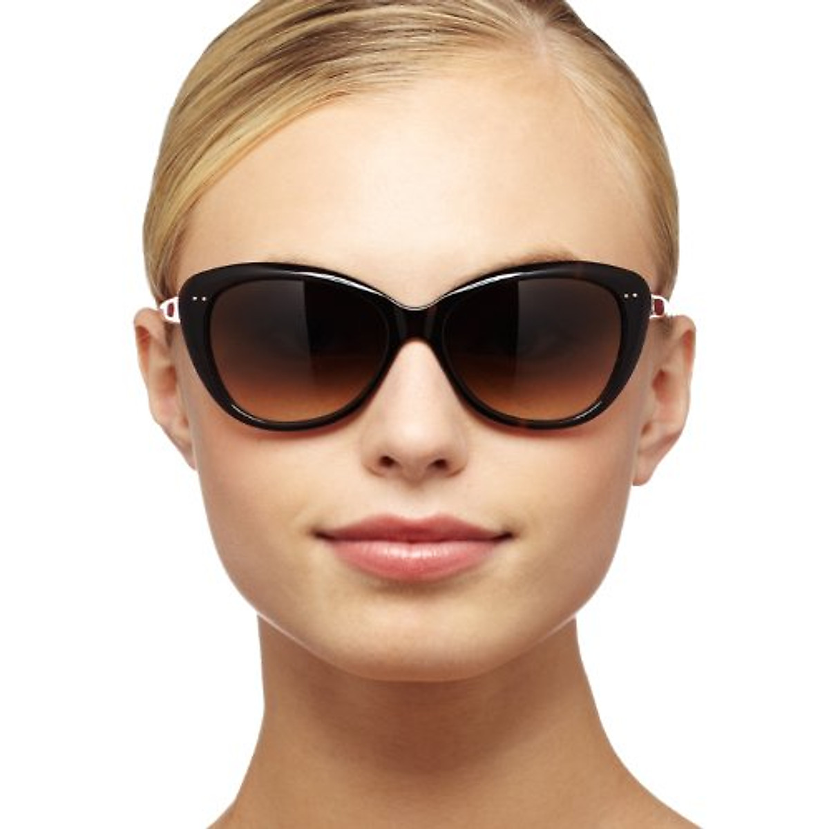 Kate Spade New York Women's Angeliq Cat-Eye Sunglasses, Tortoise Blush/Brown Gradient, 55 mm