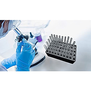 Polar Whale Test Tube Rack Black Foam Storage Rack Organizer Stand Transport Holds 50 Tubes Each Fits up to 12mm Diameter Tubes