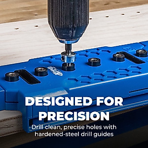 Kreg KMA3225 Shelf-Pin Jig 1/4" (6 mm) - Shelf Pin Drilling Jig - Create Perfect Holes for Wobble-Free Shelves - Drill Guide for Straight Holes
