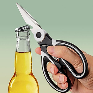 Kitchen Shears - QtoiKce Kitchen Scissors Heavy Duty Stainless Steel Food Shears for Cutting Meat, Fish, Poultry Shears Multipurpose Utility Scissors