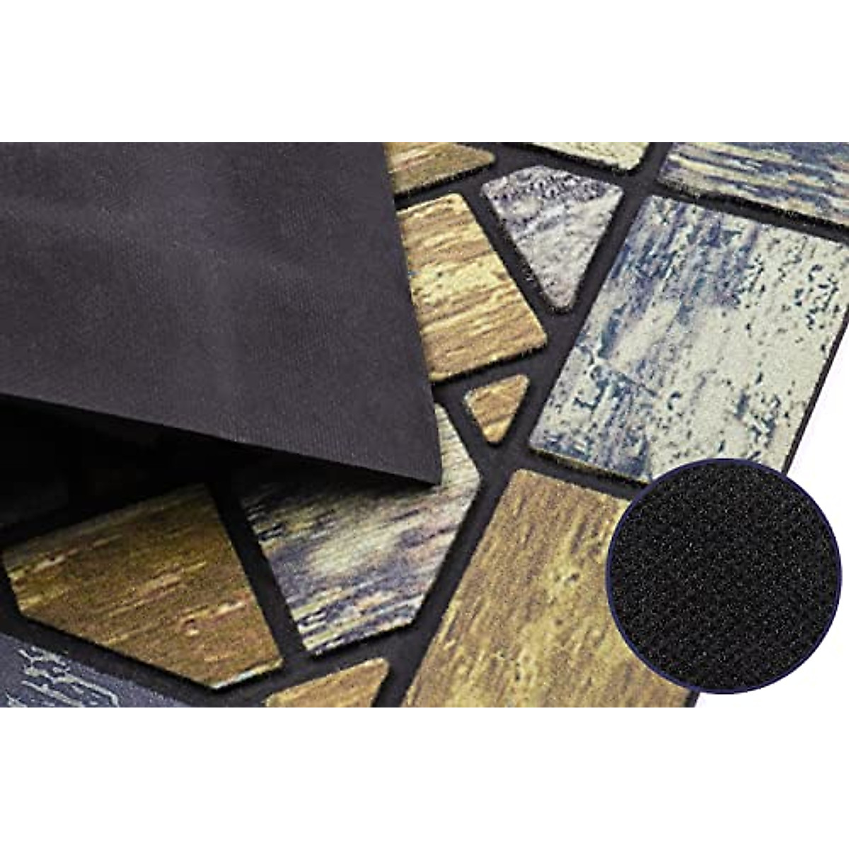 MTOUOCK Welcome Mats Outdoor, 17 * 30" Front Door Durable Mat for Non Slip Rubber Outdoor Home Entrance, Geometric Shape Style Outside Entry