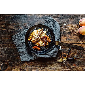 Matfer Bourgeat 062034 Round Crepe Pan, 9 1/2-Inch, Gray