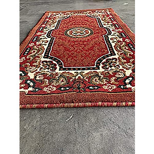 YHSF Traditional Floral Design Area Rug (Red, 2 Feet x 3 Feet 4 Inches)
