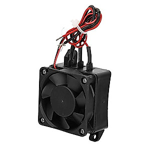 Walfront PTC Car Fan Air Heater 12V/250W Thermistor Element Heating Mini Air Heated Constant Temperature with Fan Interior Heating(12V/250W)