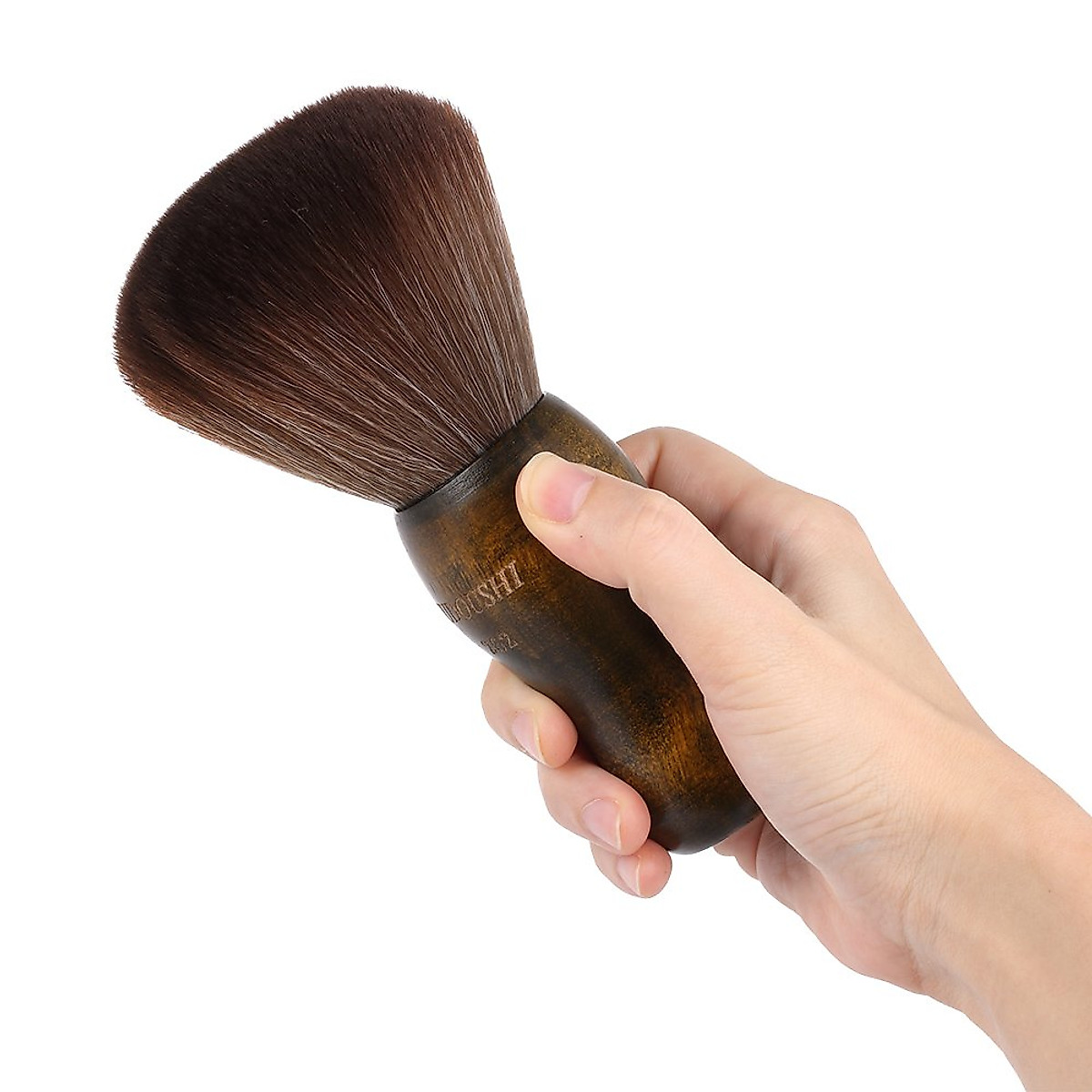 Anself Large Hair Cutting Neck Duster Brush Professional Barber Natural Fiber Wooden Handle Cutting Kits Type1
