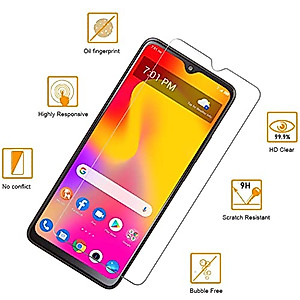 [2-Pack] Tznzxm for TCL 30 XL Tempered Glass Screen Protector,TCL 30 XL Case, TCL 30 XL Phone Case, Rose Painting Design Flexible TPU Non-Slip Back Cover Rubber Slim Case for TCL 30 XL (T701DL)