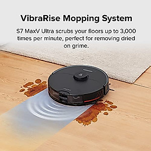 roborock S7 MaxV Ultra Robot Vacuum and Mop, Auto Mop Washing, Self-Emptying, Self-Refilling, ReactiveAI 2.0 Obstacle Avoidance, 5100Pa Suction, App Control, Works with Alexa(RockDock Ultra Series)
