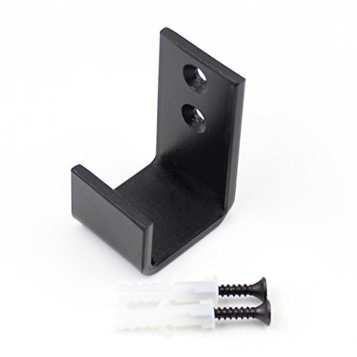 ZEKOO Sliding Barn Door Hardware Door Bottom Floor Guide Wall Guide with Screws Matte Black