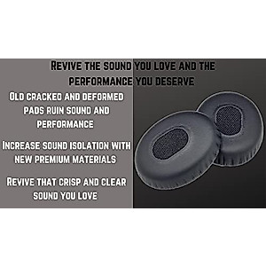 Replacement QC3 Ear Pads/On-Ear Ear Pads and V2 QC3 Headband pad/On-Ear Headband pad Cushion Compatible with Bose QuietComfort 3 (QC3) and Bose On-Ear (OE) Headphones (Black)