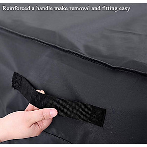 Patio Rattan Corner Sofa Furniture Covers UCARE Waterproof 420D Fabric L Shaped Garden Furniture Sectional Couch Protector Cover for Outdoor Indoor Veranda with Handle (V-Shape (270x270cm/ 106x106in))