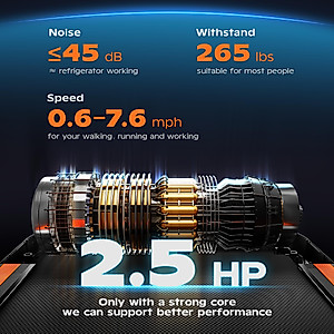 AIRHOT Walking Pad with Incline, Under Desk Treadmill for Home Office, 4 in 1 Portable Folding Treadmills, 2.5HP Low-Noise Treadmill LED Display for Walking Jogging Running