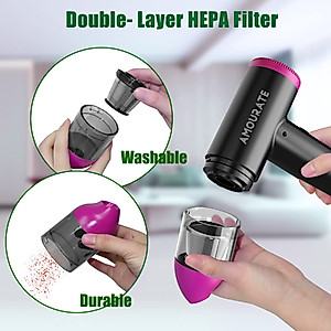 Compressed Air Duster & Vacuum,100000RPM Electric Keyboard Cleaner for Office Computer Replace Canned Air Blower, Cordless Duster Can with 7800mAh Rechargeable