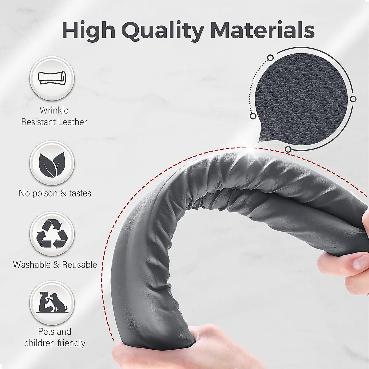 C CELAINER Door Draft Stopper, Under Door Noise Blocker, Sound Light Air Proof Sealer for Bottom of Door, Adjustable Soundproof Insulation Strip Doors Draft Guard 37 inch - Grey