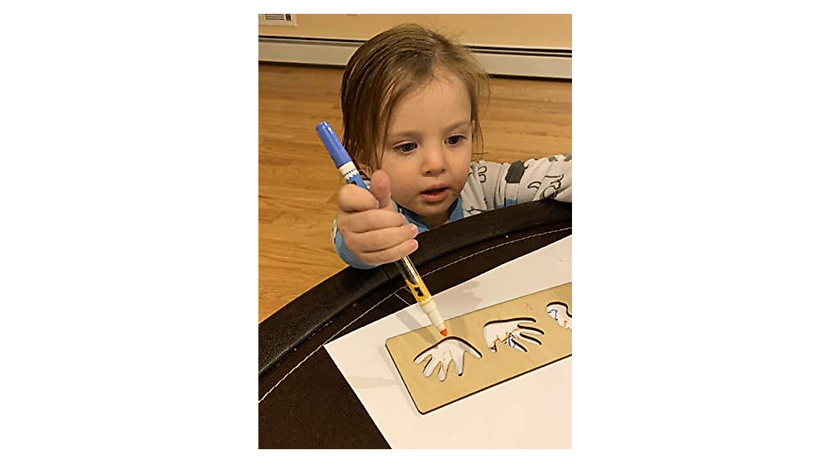 Bodima Educational Wood Stencil Set for Kids | Learn to Write